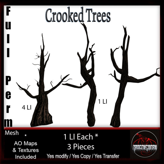 Second Life Marketplace - Full Perm Crooked Trees